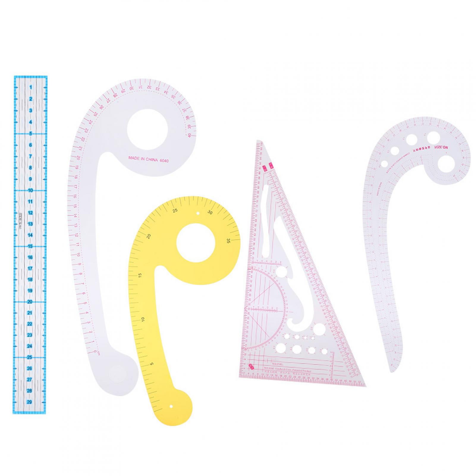 Regla curva de costura Regla curva de 5 piezas Regla curva multifunción ...
