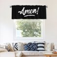 Amen God Christ Window Curtain Valance, Decorative Rod Pocket Kitchen ...