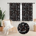 Basketball and Splash Black Pattern Blackout Curtains,Triple Weaved ...