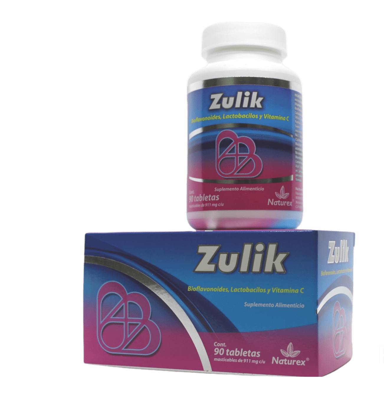 ZULIK (BIOFLAVONOIDES/LACTOBACILOS/VITAMINA C) TAB 911 MG C/90 naturex ...
