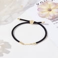 1Pc Adjustable Nylon Cord Slider Bracelets for Women with Golden Brass ...