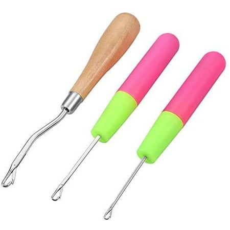 5 Pieces 5 Different Size Bent Latch Hook Crochet Needle Hook, 1 Pieces ...