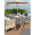Black White Stripe Table Cloth Rectangle Outdoor Tablecloth, Modern ...