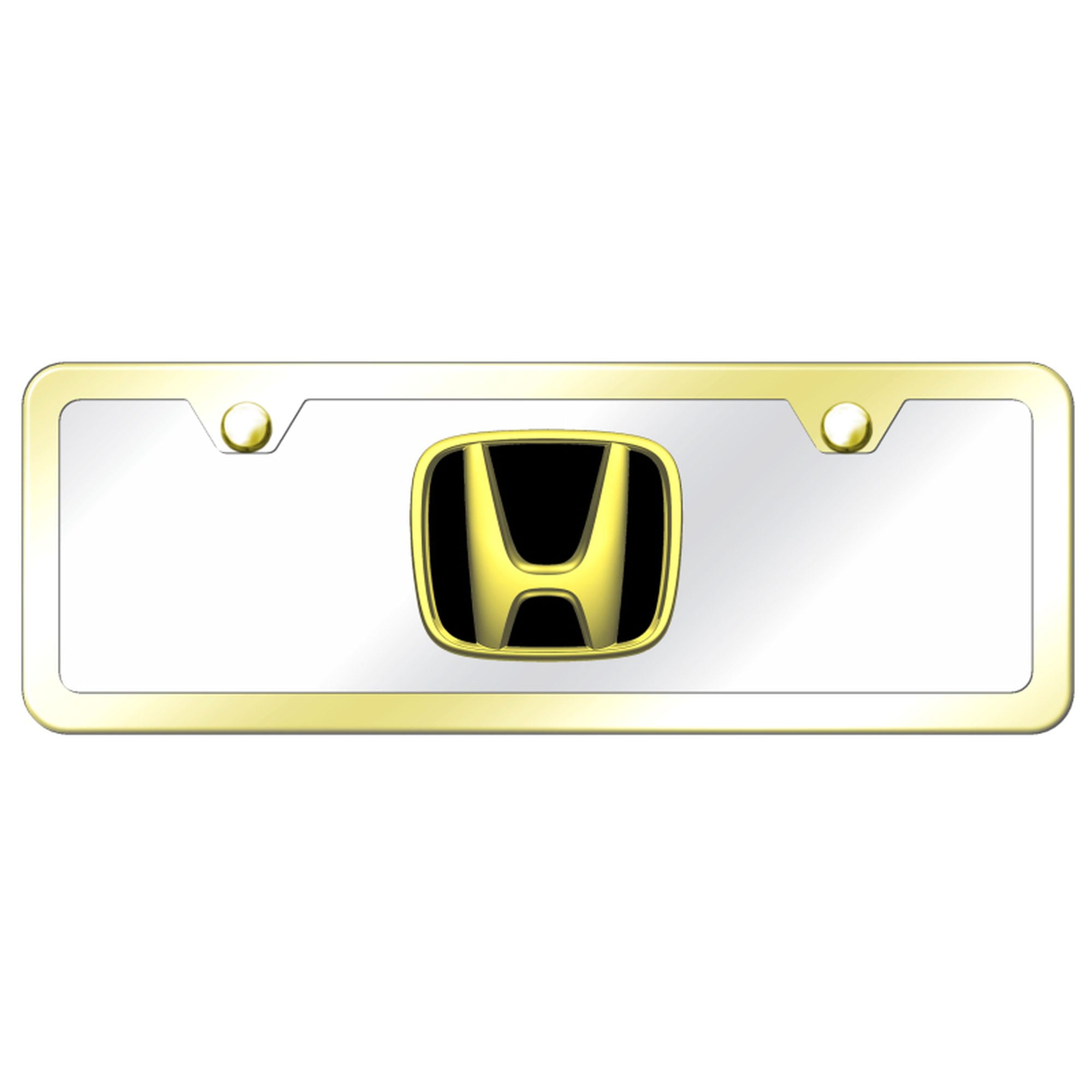 Honda Logo Mini License Plate Kit (Gold on Mirrored) - Walmart.com