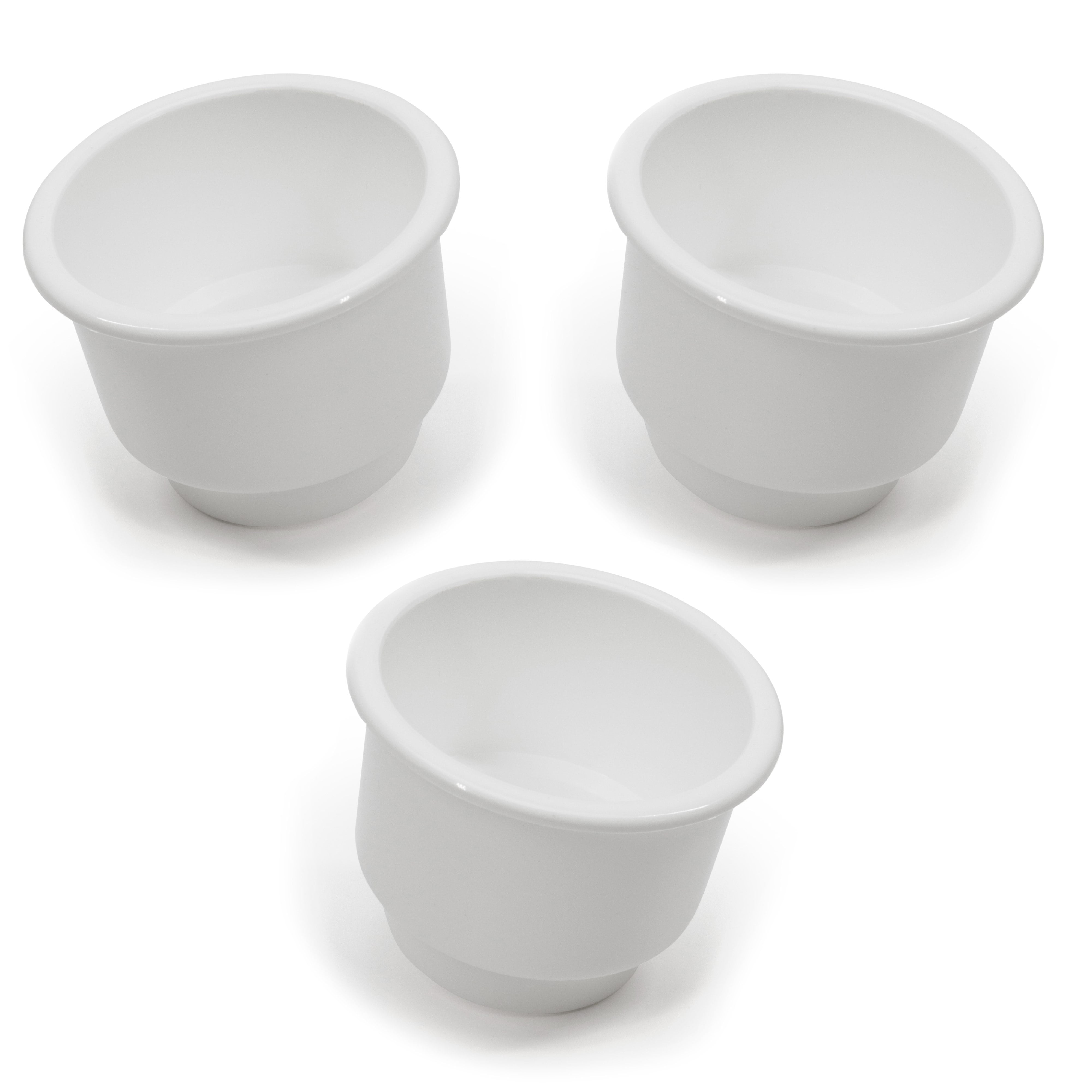 Red Hound Auto 3 Cup Holders Plastic Pocket Recessed Insert Universal ...