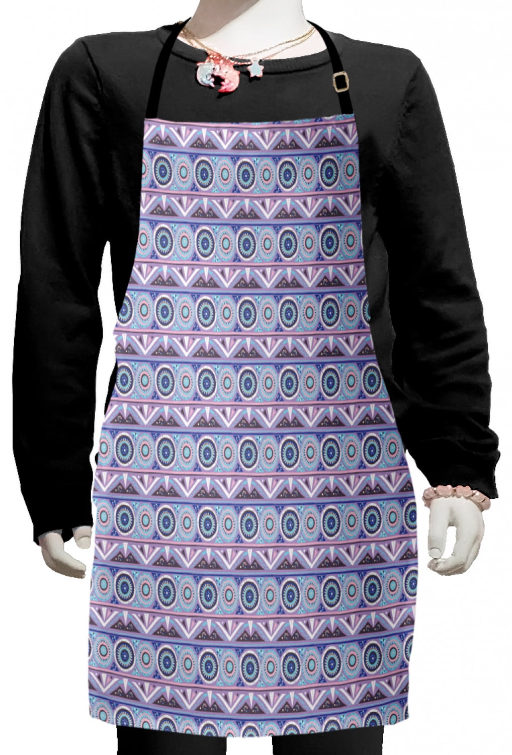 Boho Kids Apron, Happy Colorful Bohemian Ornaments with Creative ...