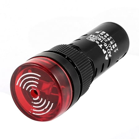 16mm Panel Mounting Continuous Flashing Red LED Signal Pilot Lamp ...