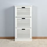 Topcobe Freestanding Shoe Rack with Shutter Doors & 3 Flip Drawers, 3 ...