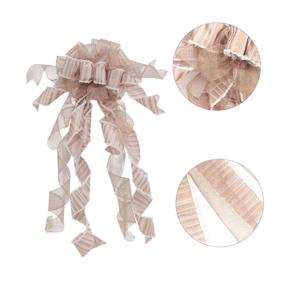 Christmas Tree Topper Bows 33.9*11.8in Polyester Holiday Atmosphere ...