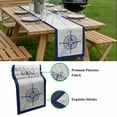 Blue Compass Nautical Table Runner - 108 Inch Long, Kitchen Dining ...