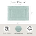 Jean Pierre Cotton Stonewash Racetrack 17x24 in. Bath Rug, Marine Blue ...
