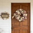 Artificial Floral Easter Wreath, Rattan Base Door Hanger and Wall ...