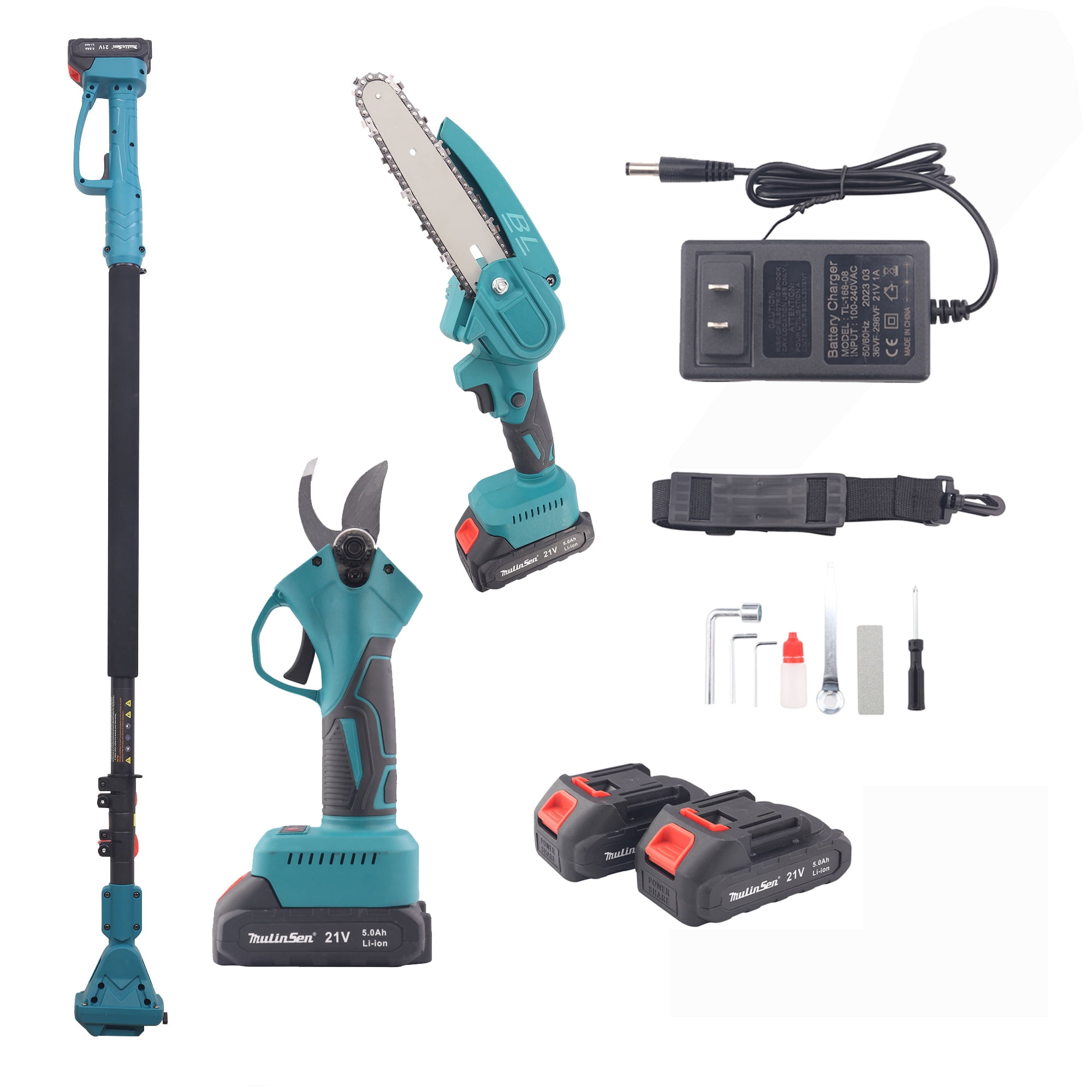 SHCKE Cordless Power Pole Saw 2-IN-1 Pruning Saw Cordless Tree Pruner ...