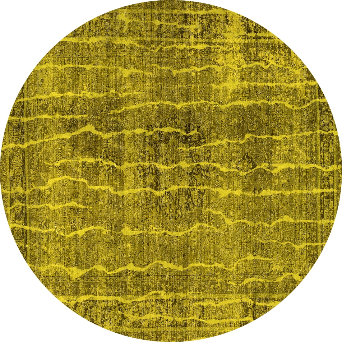 Ahgly Company Indoor Round Persian Yellow Bohemian Area Rugs, 8' Round ...