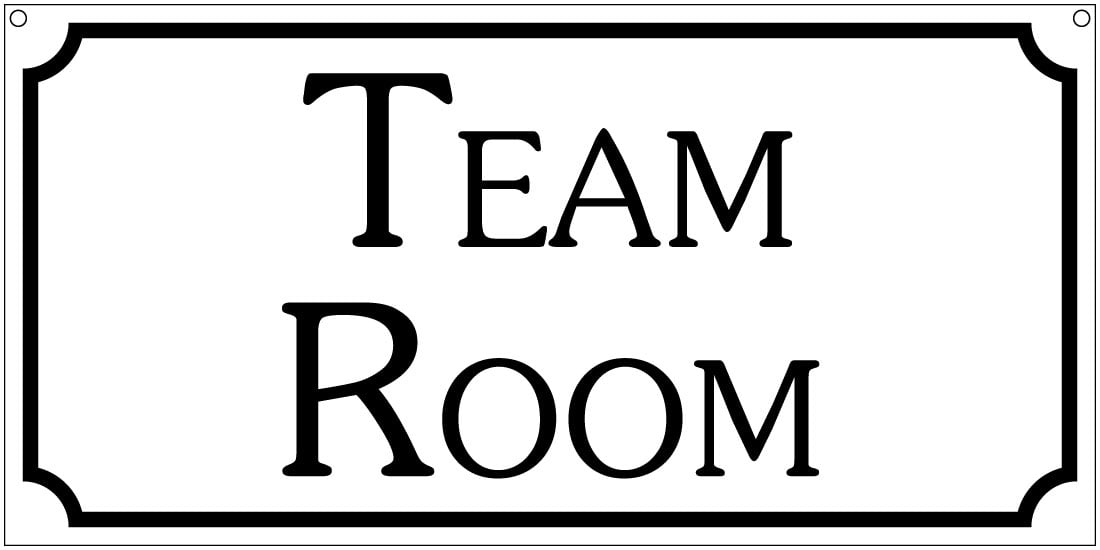 Team Room- 6x12 Aluminum Retro Vintage Bar Man Cave sign - Walmart.com
