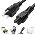 UL Listed 3 Prong Power Cord With (Cloverleaf) Plug Heavy Duty NEMA 1 ...