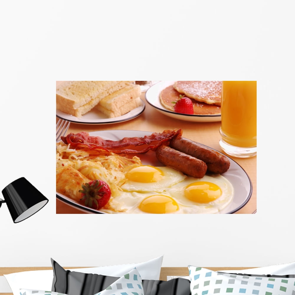 Breakfast Wall Mural by Wallmonkeys Peel and Stick Graphic (36 in W x ...