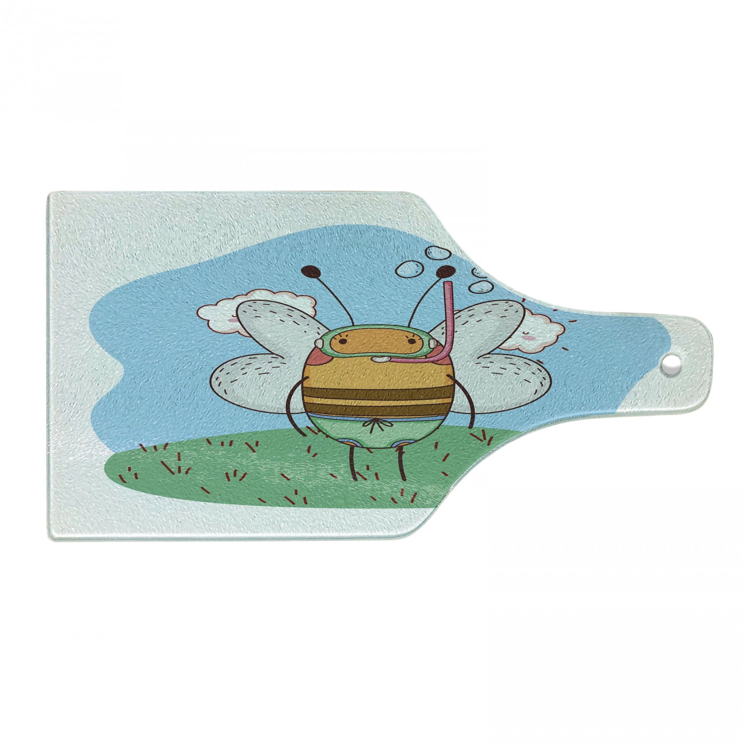 Queen Bee Cutting Board, Funny Cartoon Style Character Wearing a ...