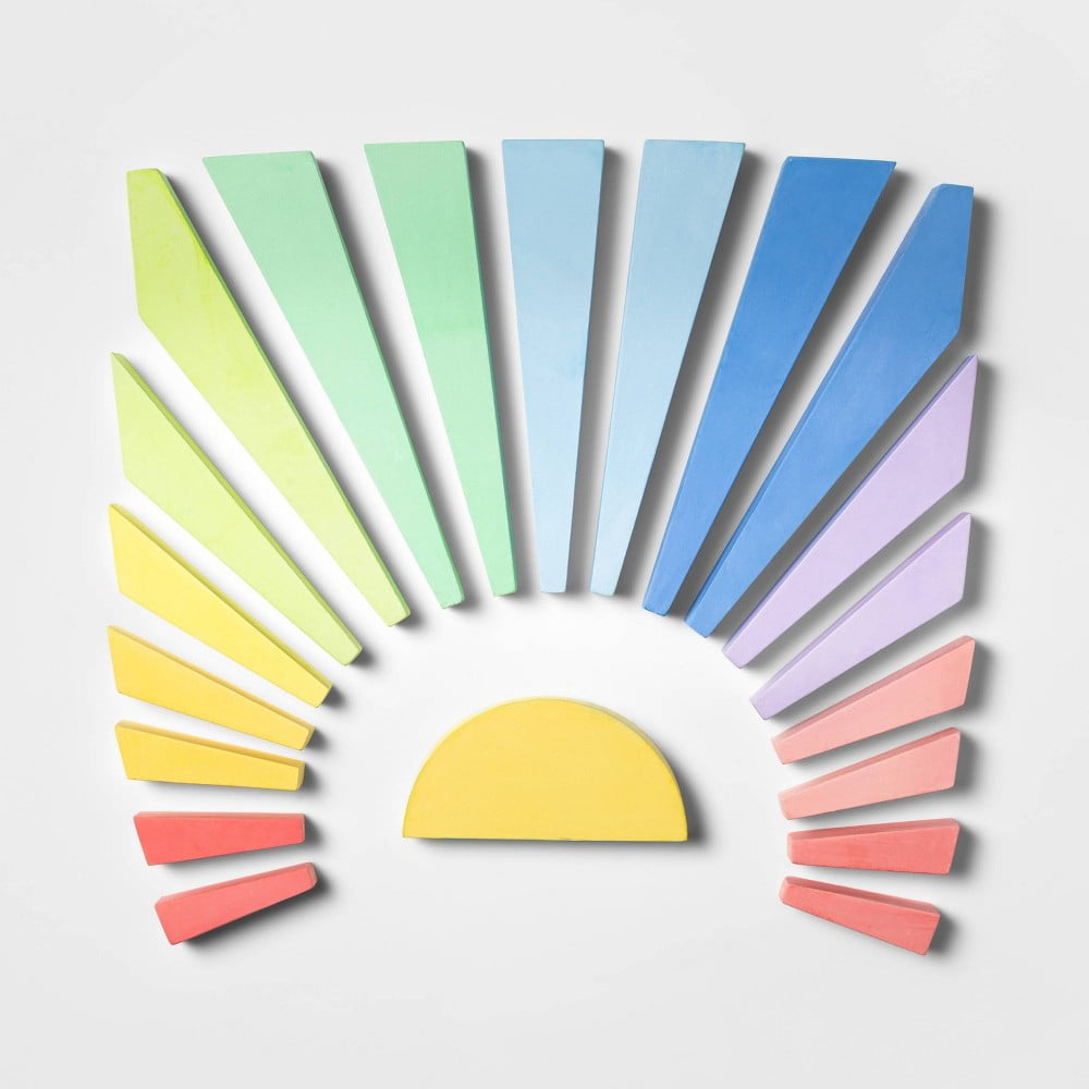 20pc Sidewalk Rainbow Sun Chalk Set - Sun Squad - Walmart.com