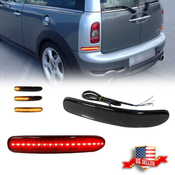 GTINTHEBOX Smoked Rear Bumper Reflector LED Tail Brake Lights 2008-2014 ...