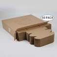 50 Pack 6.5x3.2x2.2 Inches Small Shipping Boxes, Brown Corrugated ...