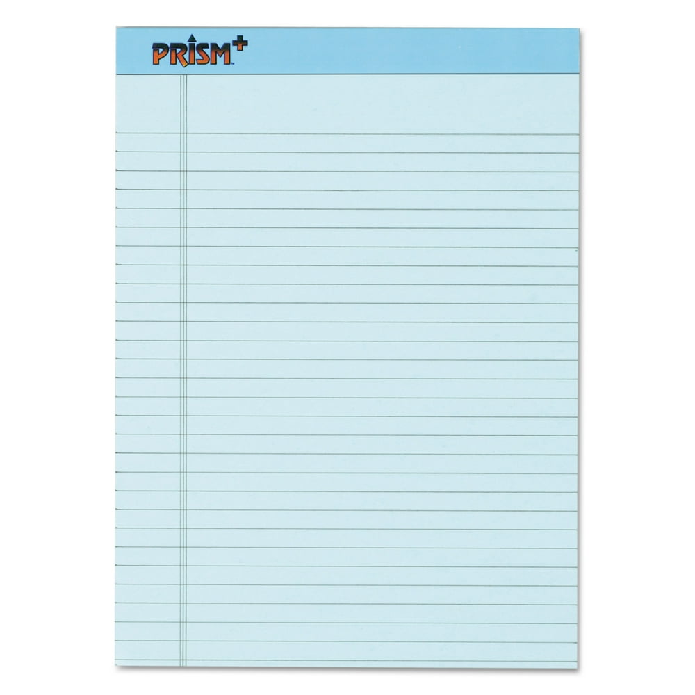 TOPS Prism Plus Colored Legal Pads, 8 1/2 x 11 3/4, Blue, 50 Sheets ...