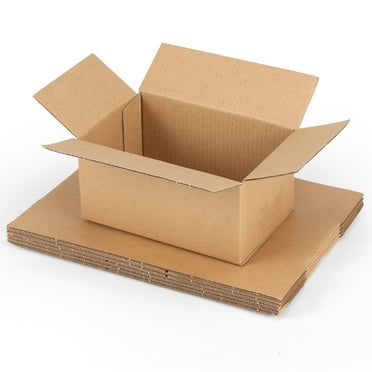 10 Pack Small Shipping Boxes 6x4x3'' Corrugated Small Cardboard Boxes ...