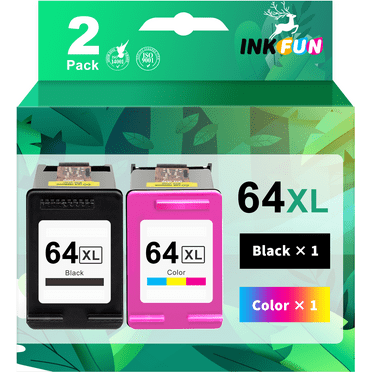 HP 64XL Ink Cartridge for Envy 7858, 7855, 7155, 6255, 7120, 7158 ...