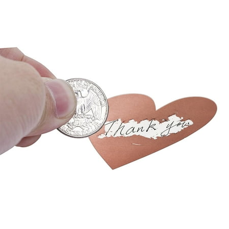 300pcs/roll Heart Shaped Scratch Off Stickers Labels Wedding Game For ...