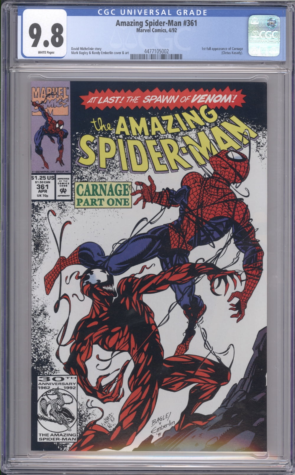 Amazing Spider-Man #361 - CGC 9.8 Comic Book - Walmart.com