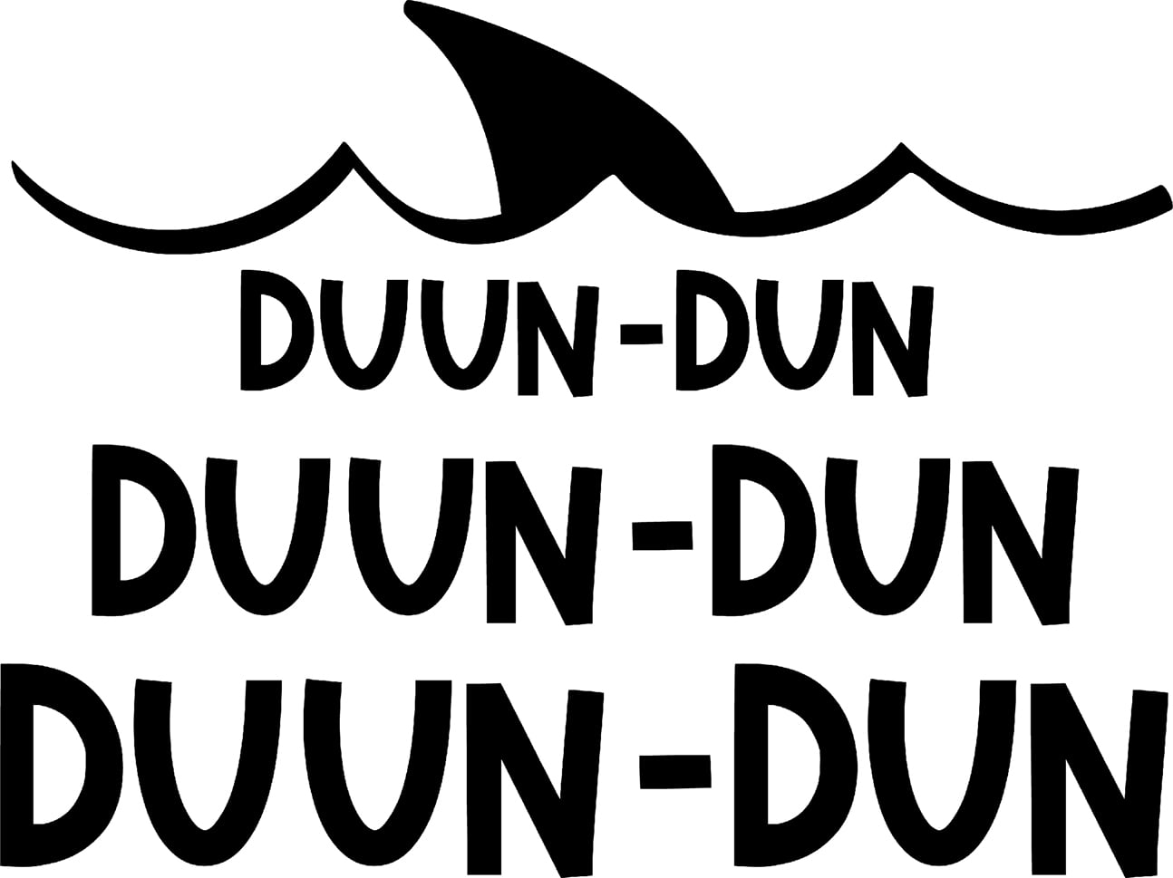 Duun-Dun 3X Shark Incoming Jaws Ocean Predator Fin Funny Wall Decals ...