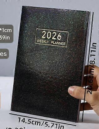 Planner Notebook 2026: A5 PU Cover 12-Month Weekly & Monthly Calendar ...