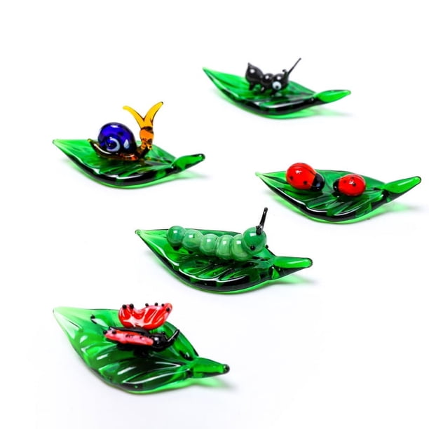 5 pieces of creative small insect desktop glass living room decorations ...