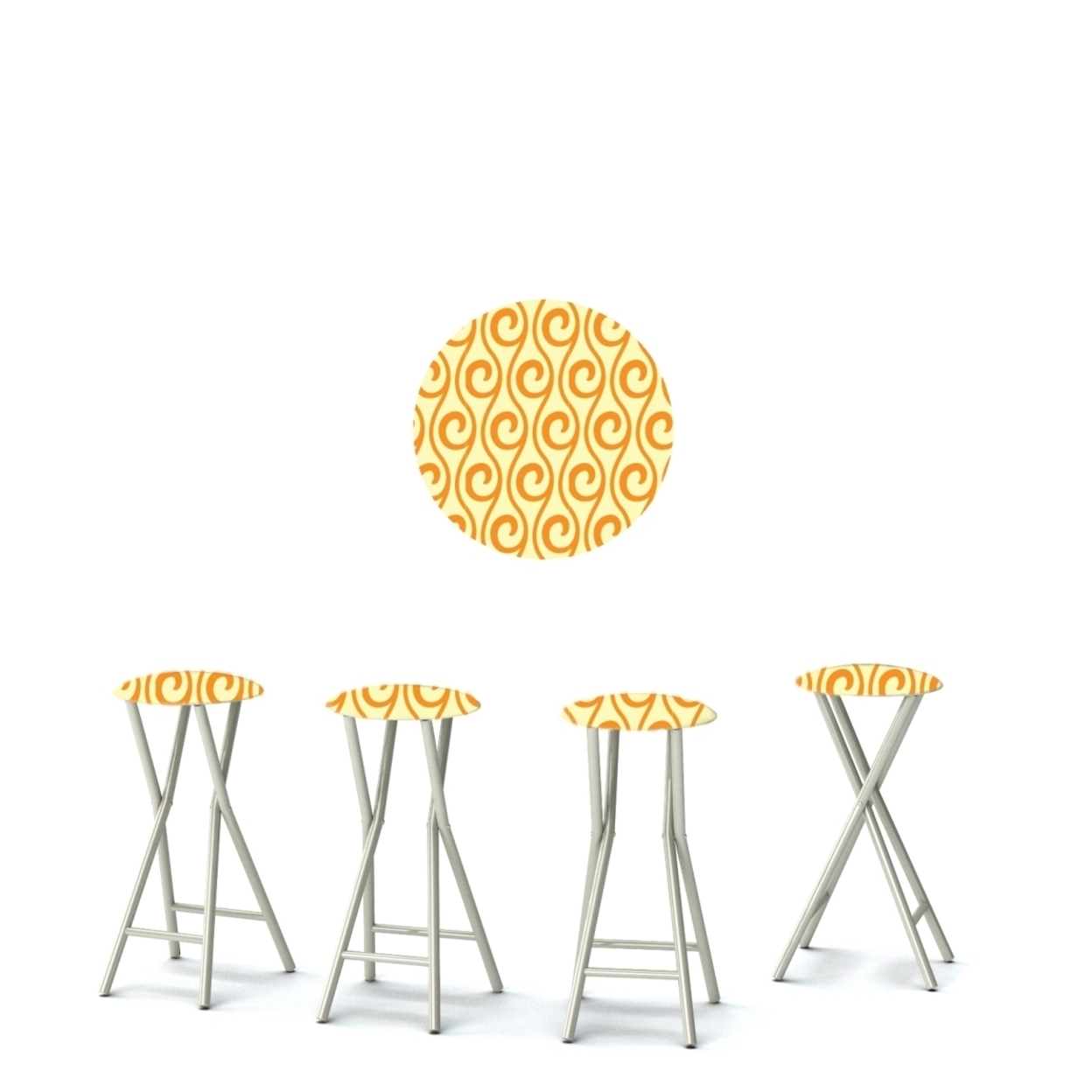 Best of Times 13169W2111-TS Summer Swirl Bar Stools, Toasted Sunshine ...