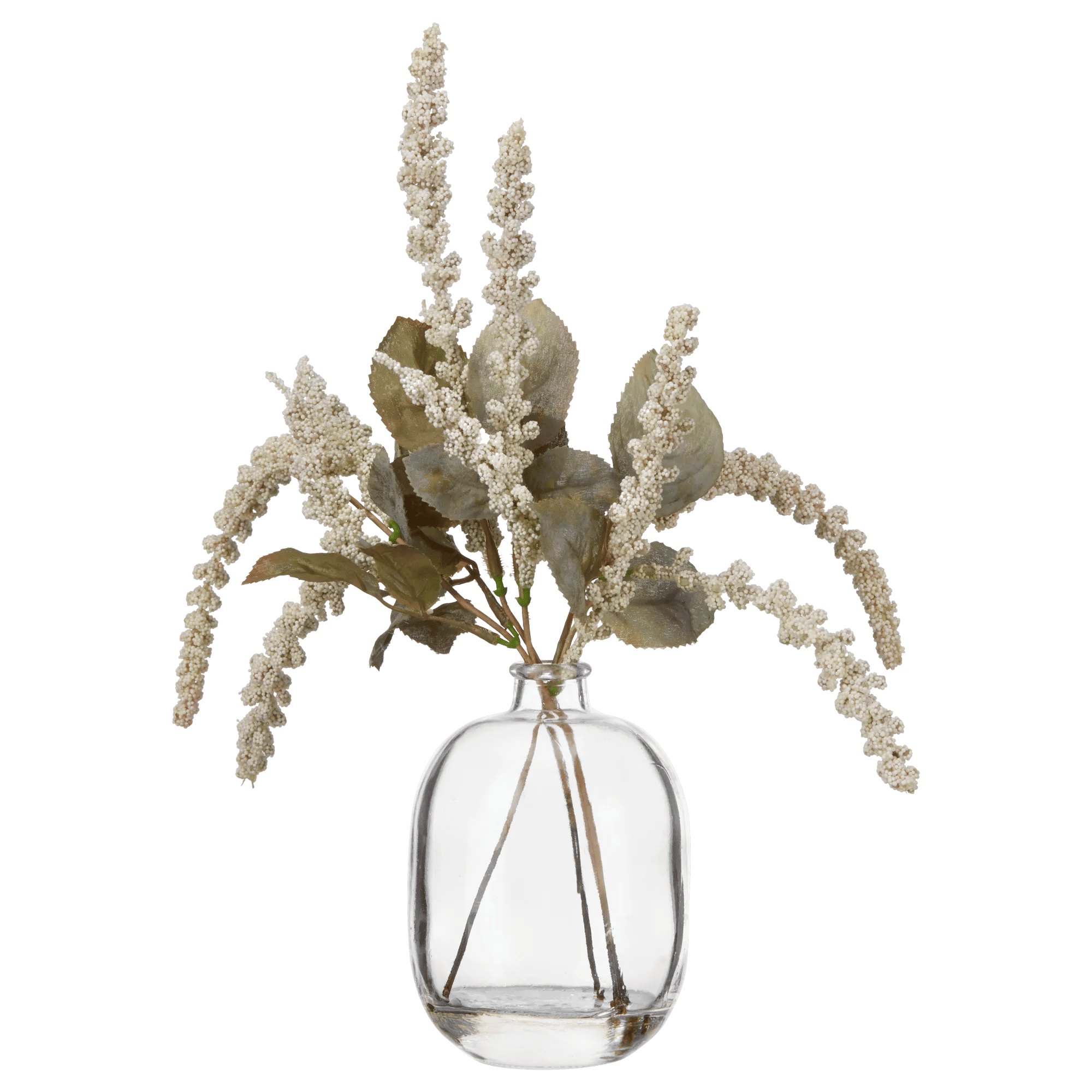 Click here for Bouclair White Amaranth Stems In Glass Vase 4 X 12... prices