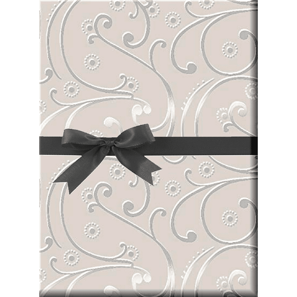 Wedding Swirl Pearl and silver Gift Wrap Wrapping Paper-15ft Roll ...