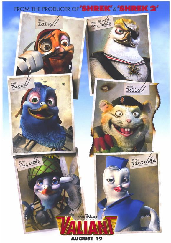 Valiant - movie POSTER (Style B) (11" x 17") (2005) - Walmart.com