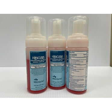 Hibiclens Antiseptic Antimicrobial Skin Cleanser 4oz Foam Pump (2 pack ...