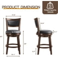 Modern Counter Stools Set Of 3 Counter Height Swivel Bar Stools - 26 ...