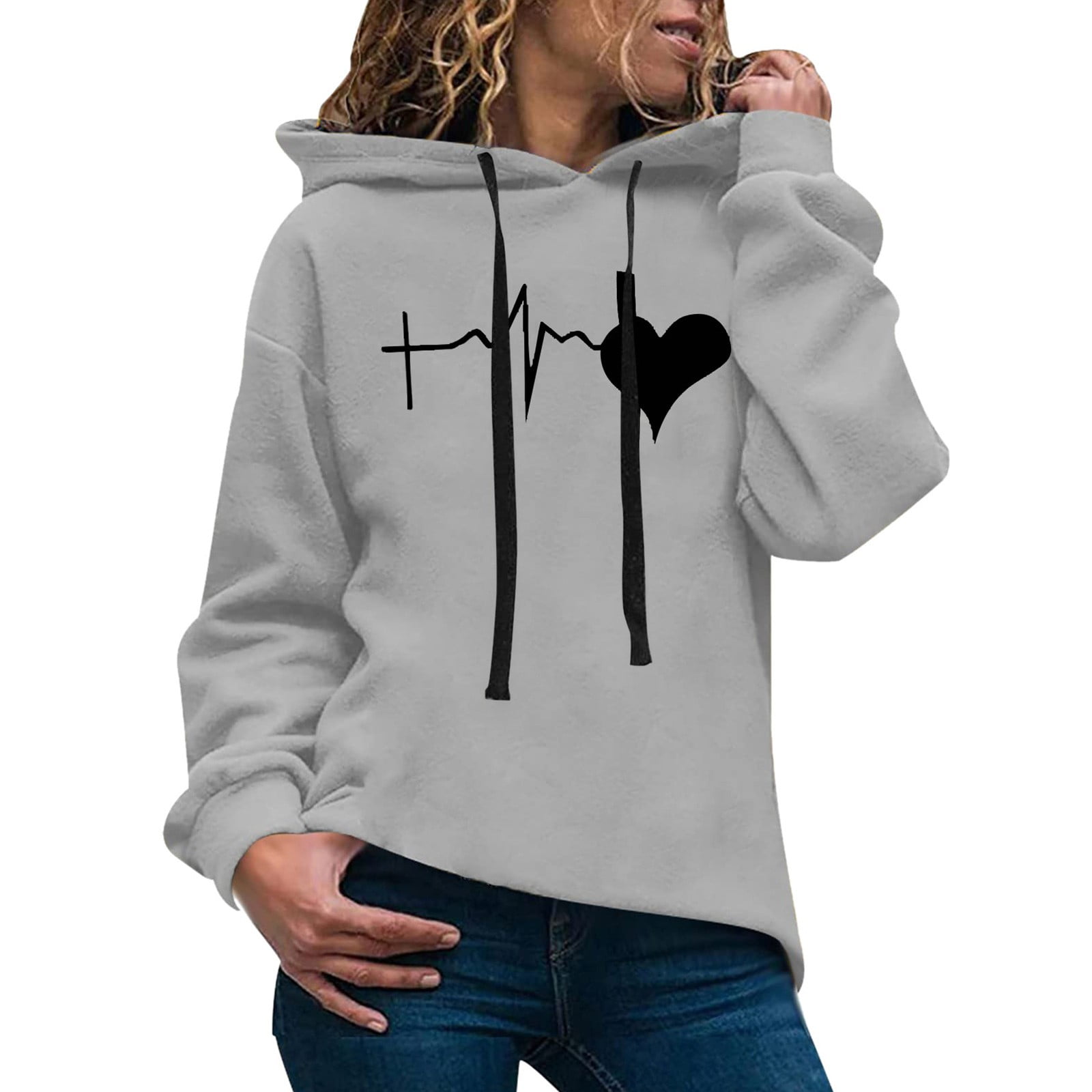 Click here for Bmisegm Long Sleeved Womens Sweater Hooded Casual... prices