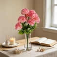 Artificial Chrysanthemum Flowers 10-Head, 17in Fake Floral Arrangement ...