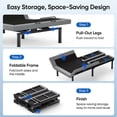 Raffle Pinker Adjustable Queen Bed Frame Electric Power Metal Bed Base ...