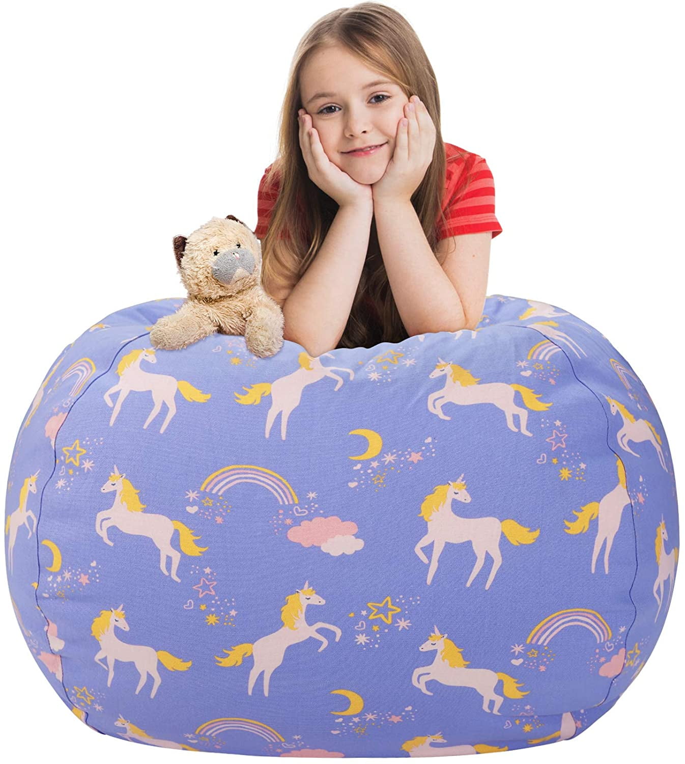 Animal Storage Bean Bag Chair Cover No Beans Stuff and Sit Storage Bean ...