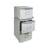 Storex Single File Drawer Container, Lockable, Stackable, Gray Plastic ...