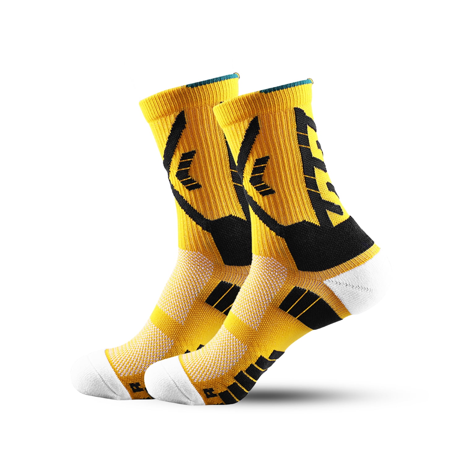 Hehanda 2 Pairs of Men's Cushioned Shock Absorbing Basketball Socks ...