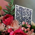 3drose, Trendy Blue Floral Pattern on a White Background, 6 Greeting ...