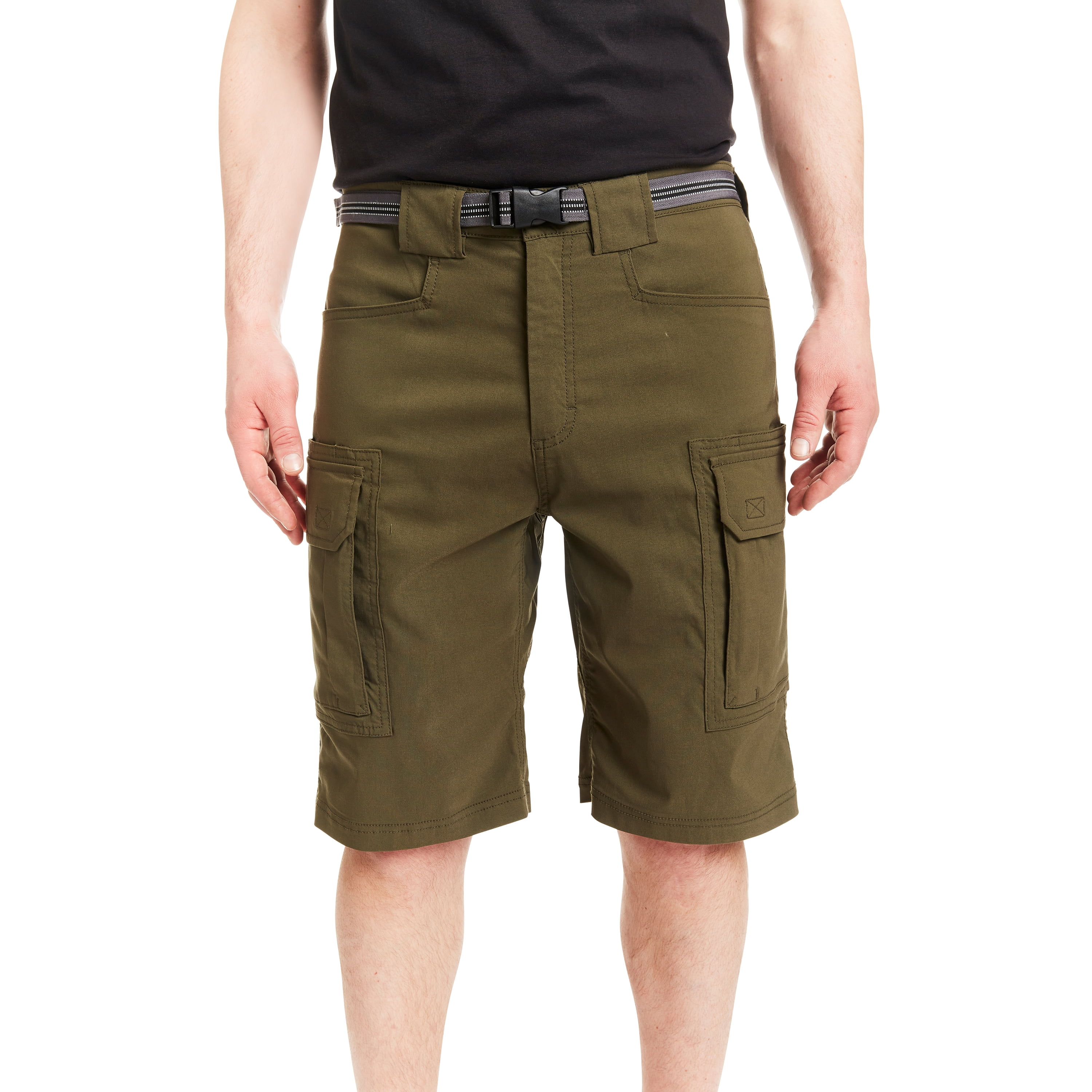 Belted Stretch Gusset Work Short - Walmart.com