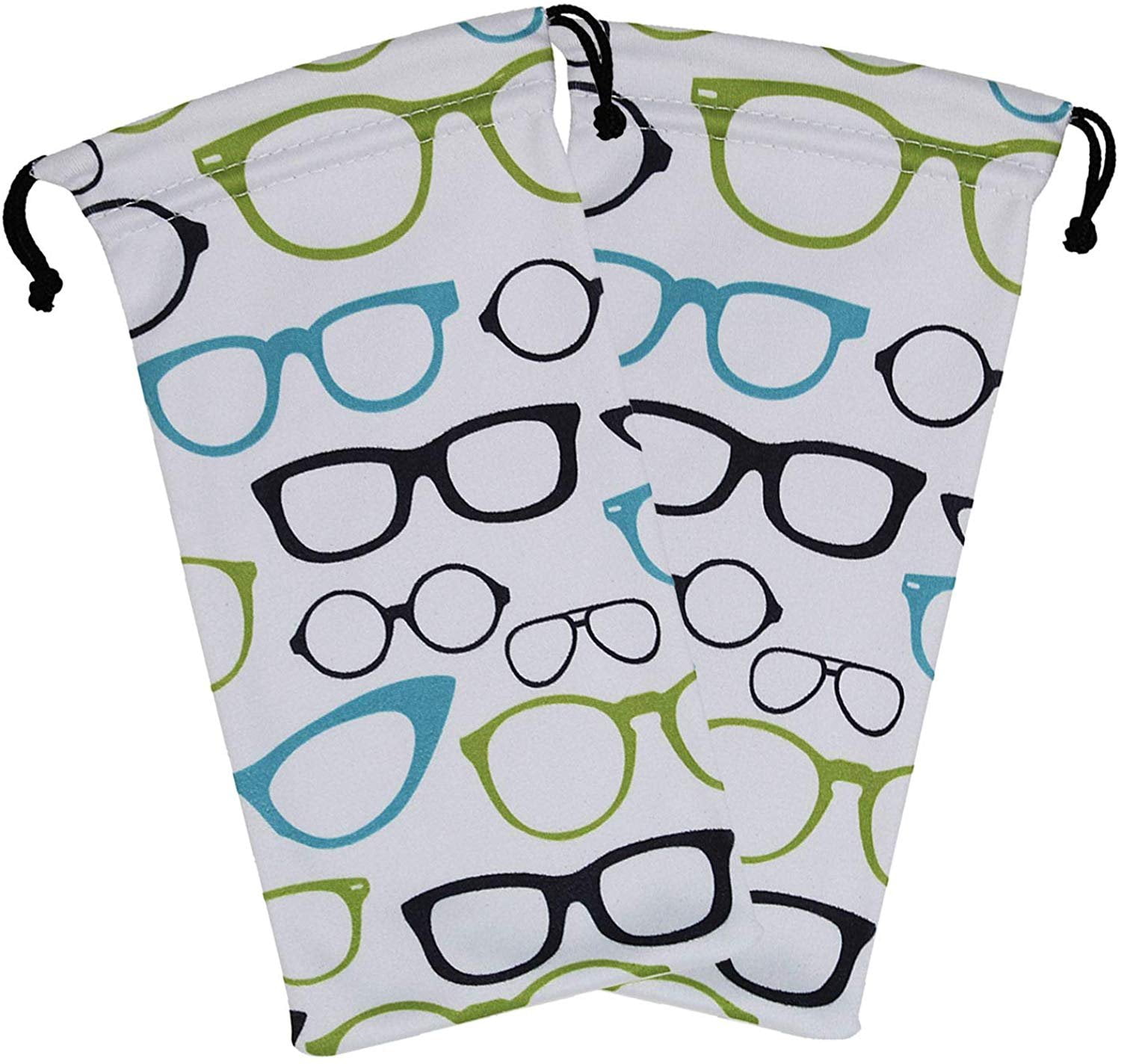 2 Pack Eyeglass Pouch Drawstring, Glasses Case Soft For Women Men ...