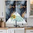 Abstract Marble Texture Swag Valances for Windows 36 inches Long, Grey ...