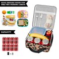 Black and Orange Leopard Print Pattern Insulated Lunch Bag Teens,Lunch ...